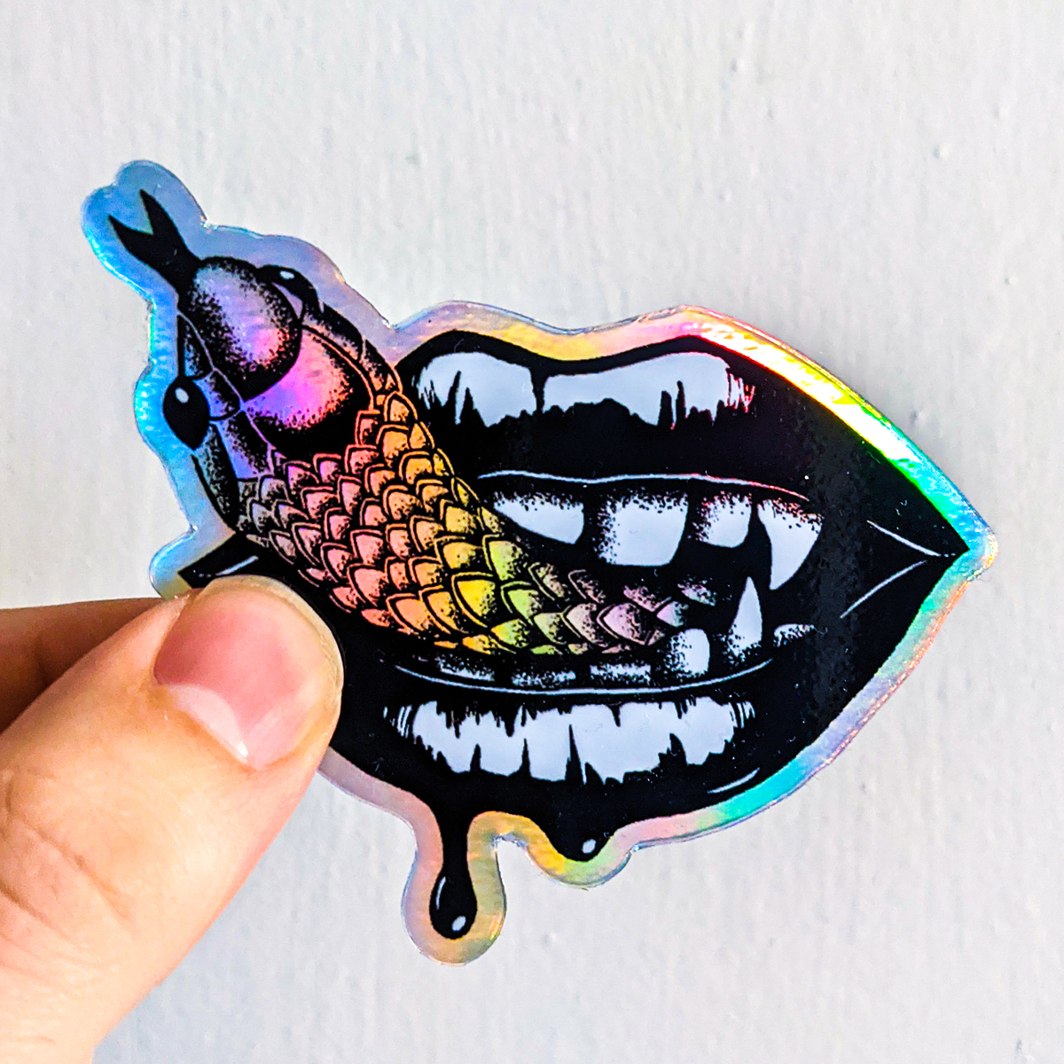 Bite Your Tongue Sticker | SCAREDYCAT PRINTS